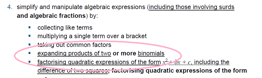 GCSE 9 -1 New content – Two or more binomials